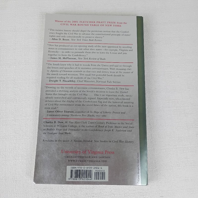 Apostles of Disunion by Charles B. Dew