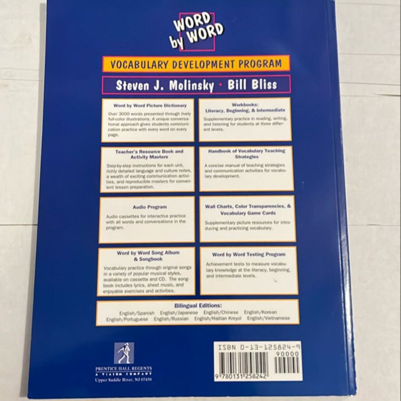 Word by Word Picture Dictionary by Steven J. Molinsky, Bill Bliss