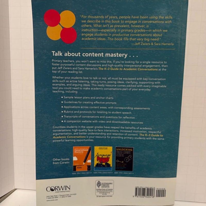 The K-3 Guide to Academic Conversations by Jeff Zwiers, Sara R. Hamerla