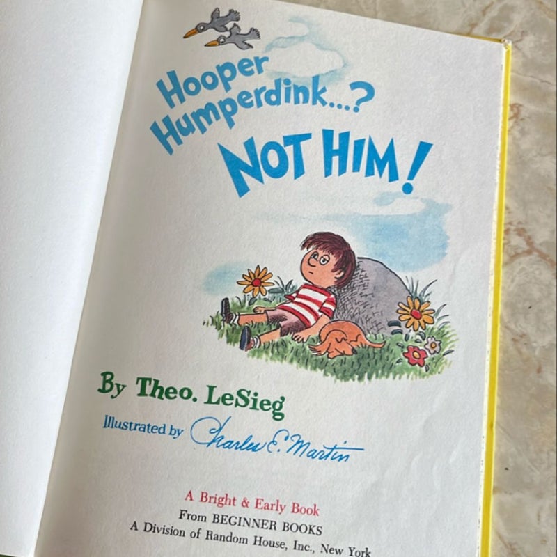 Hooper Humperdink... ? Not Him! by Dr. Seuss