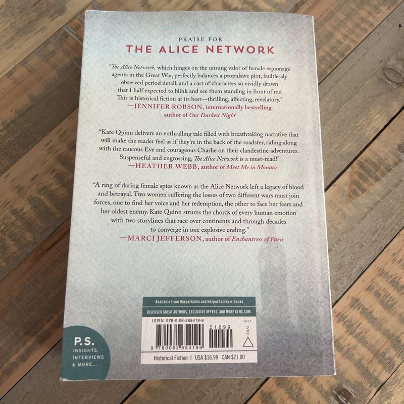 The Alice Network by Kate Quinn, Paperback | Pangobooks