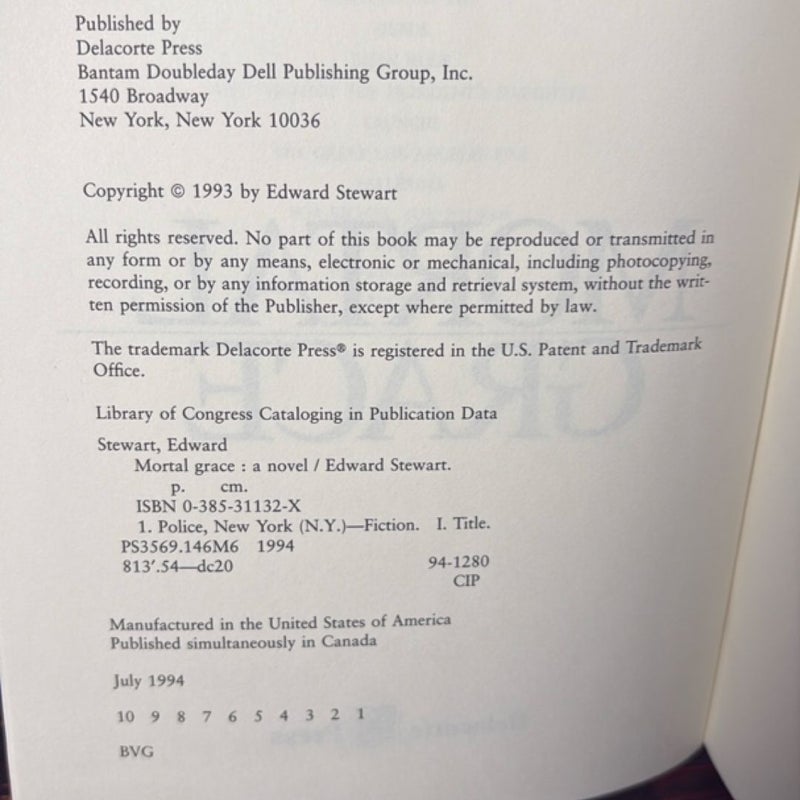 Mortal Grace by Edward Stewart, Hardcover | Pangobooks