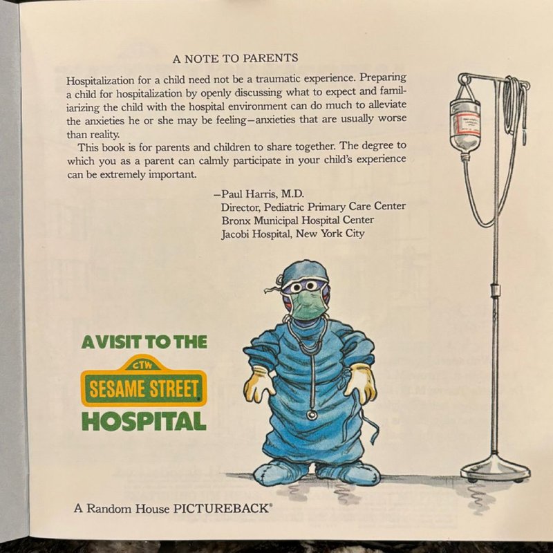 A Visit to the Sesame Street Hospital by Jim Henson Muppets, Paperback ...
