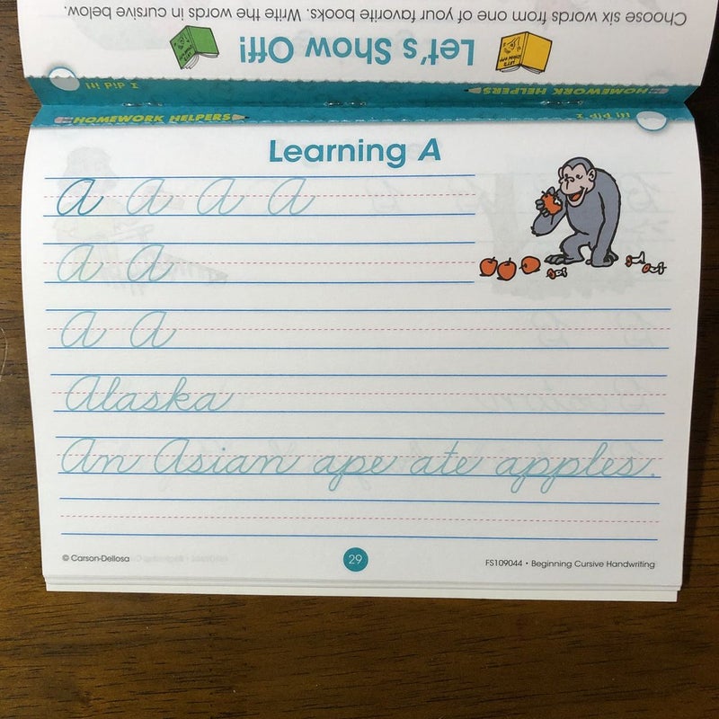 Beginning Cursive Handwriting, Grade 3 by