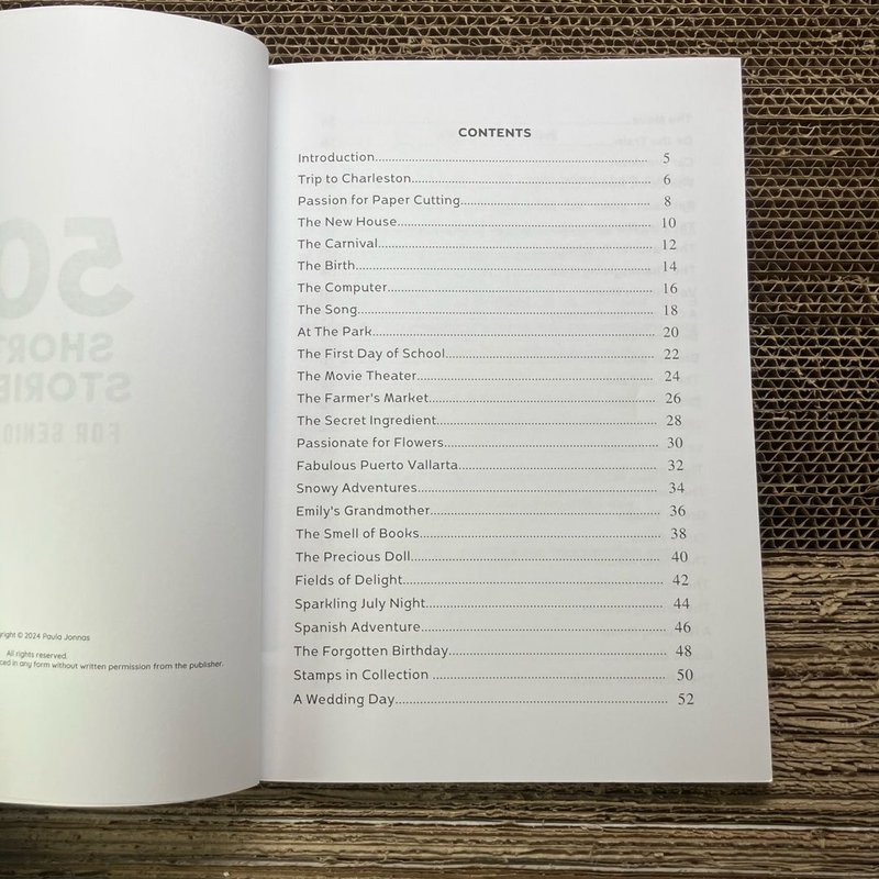 50 Short Stories for Seniors by Paula Jonnas