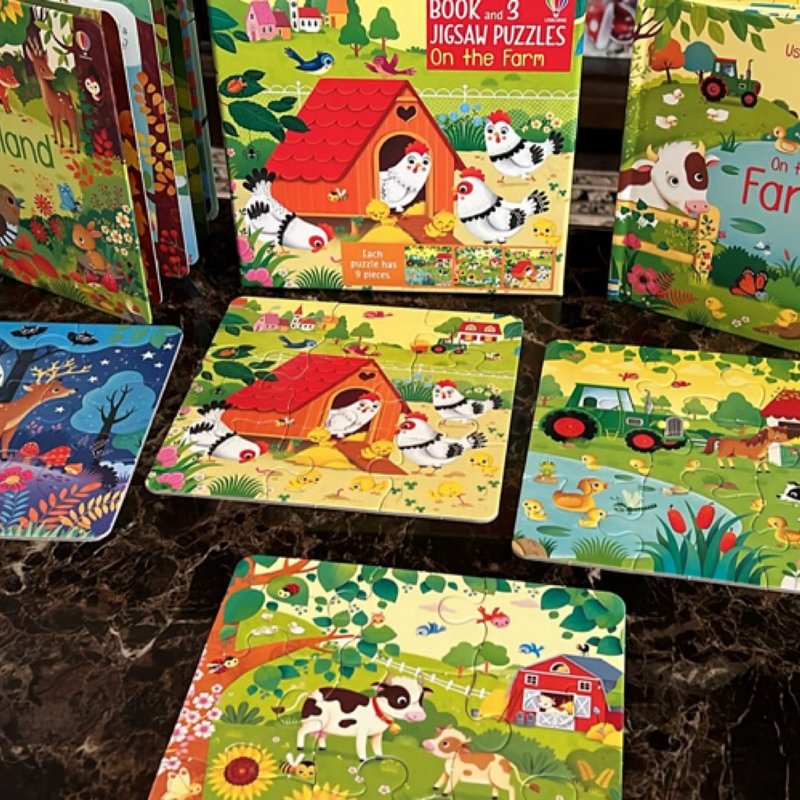 Book and 3 Jigsaw Puzzles by Usborne, Paperback | Pangobooks