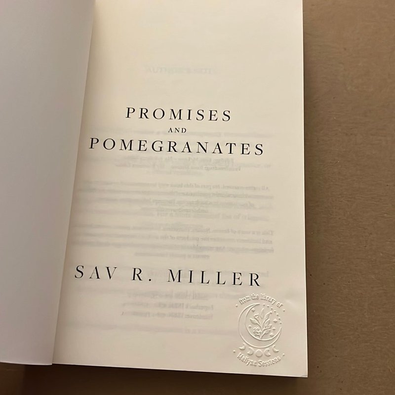 Promises and Pomegranates by Sav R. Miller, Paperback | Pangobooks