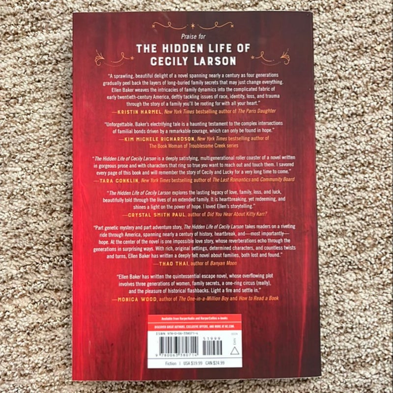 The Hidden Life of Cecily Larson by Ellen Baker