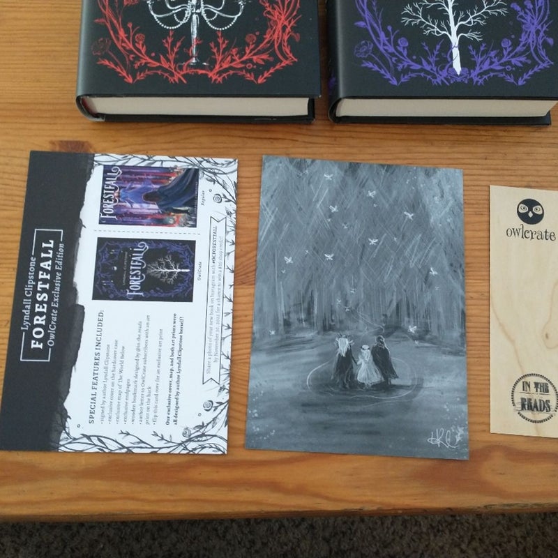 OwlCrate Lakesedge Forestfall Duology by Lyndall Clipstone, Hardcover | Pangobooks