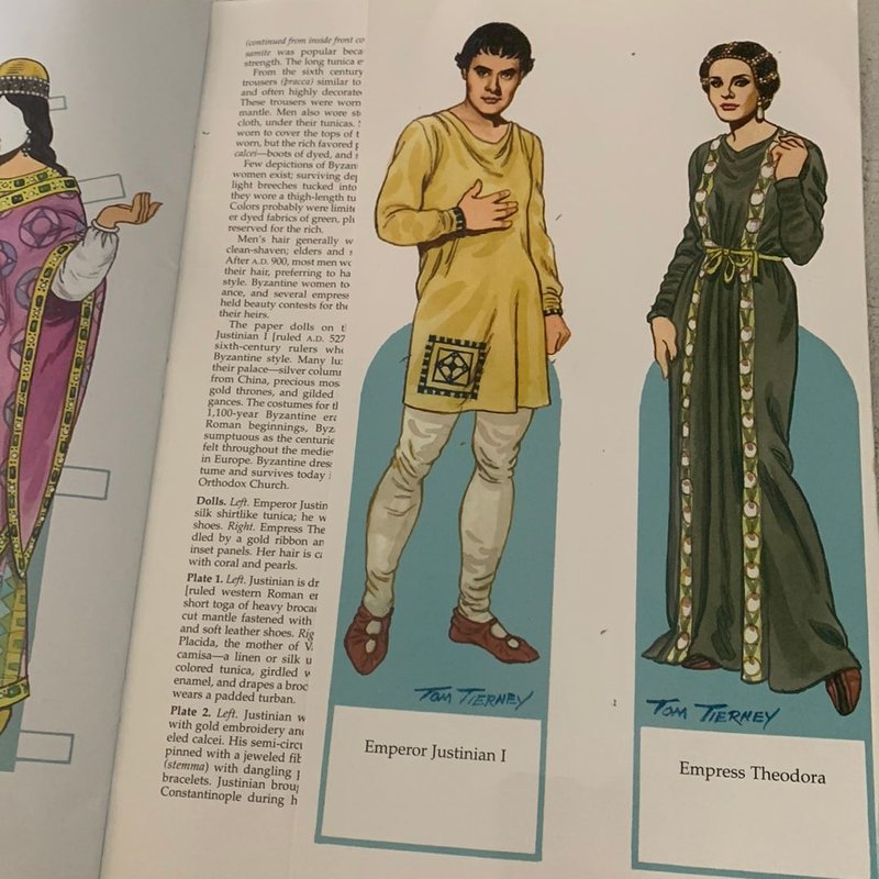 Byzantine Costumes Paper Dolls by Tom Tierney