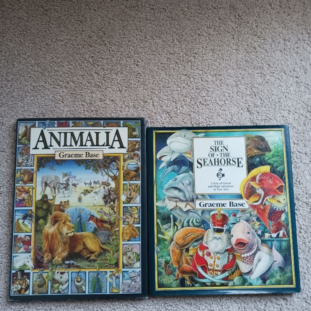 Animalia & The Sign of the Seahorse Book Bundle by Graeme Base ...