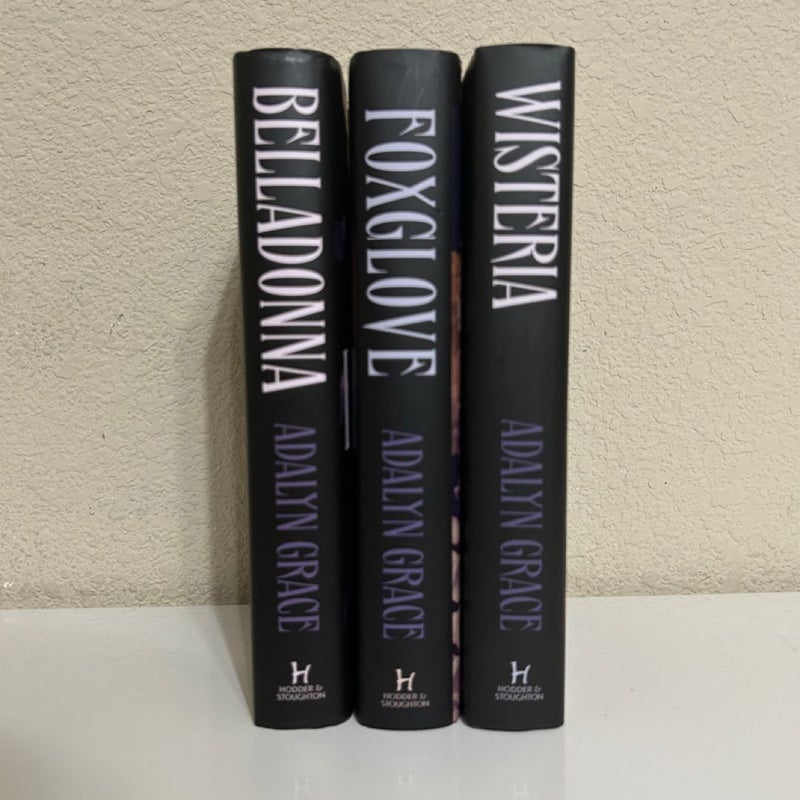 Fairyloot Signed Belladonna Foxglove Wisteria trilogy by Adalyn Grace ...