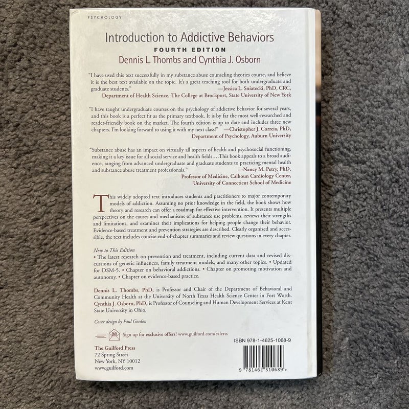 Introduction to Addictive Behaviors, Fourth Edition by Dennis L. Thombs ...