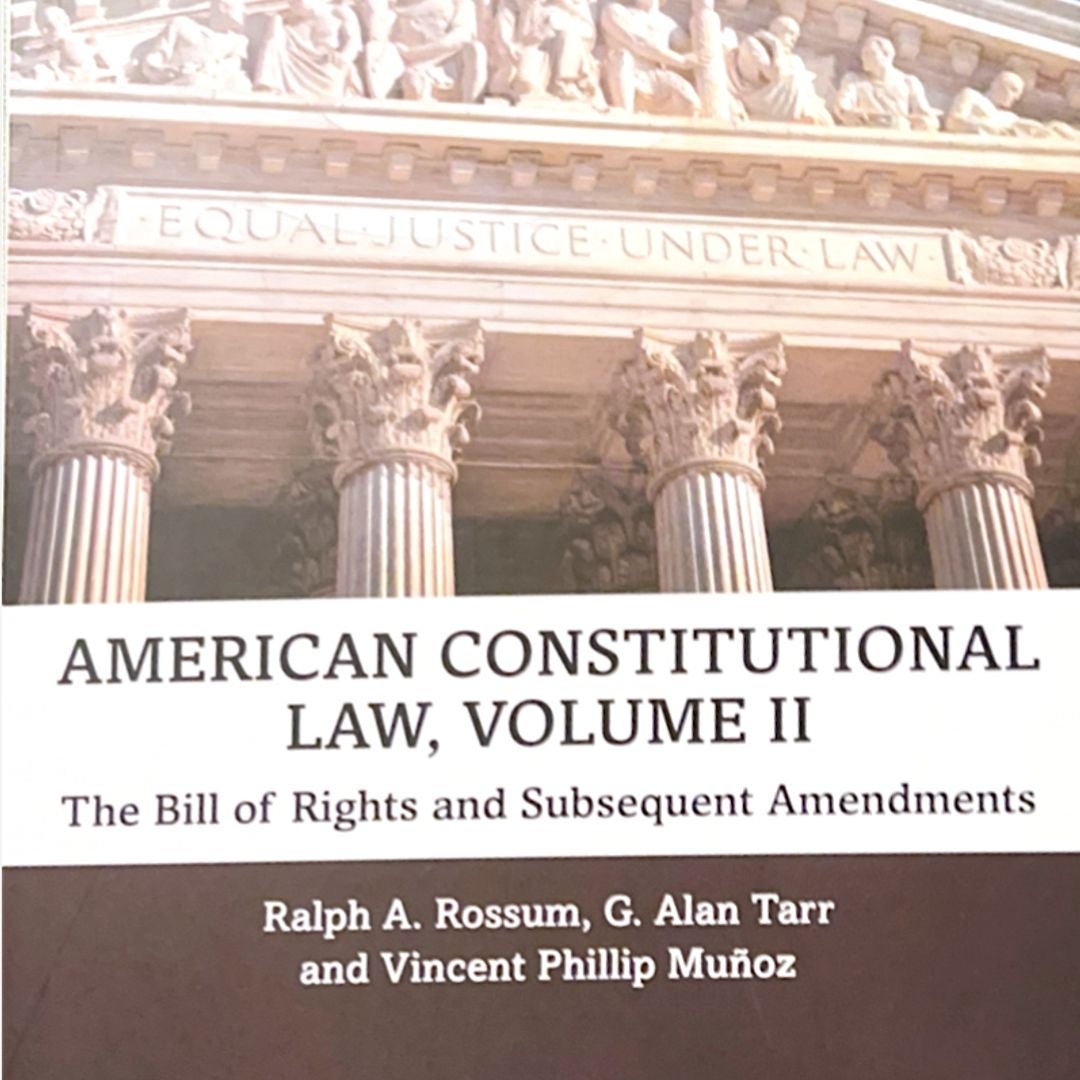 American Constitutional Law Volume II by Ralph A. Rossum, Alan Tarr ...
