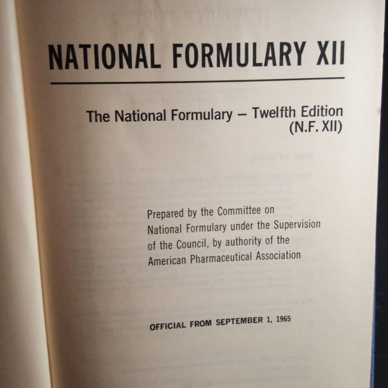 The national formulary 12th edition by , Hardcover | Pangobooks