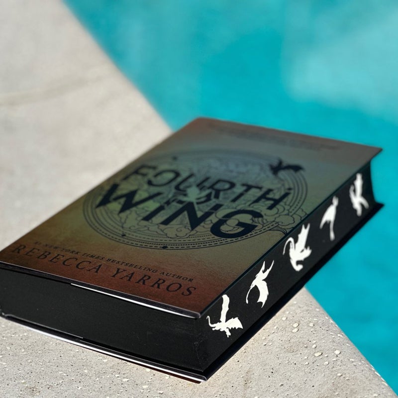 FOURTH WING First Edition with Sprayed and Stenciled Edges by Rebecca ...