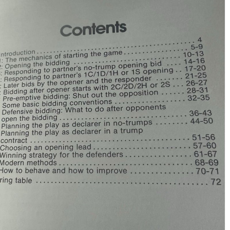 How to Play Contact Bridge by Ron Klinger