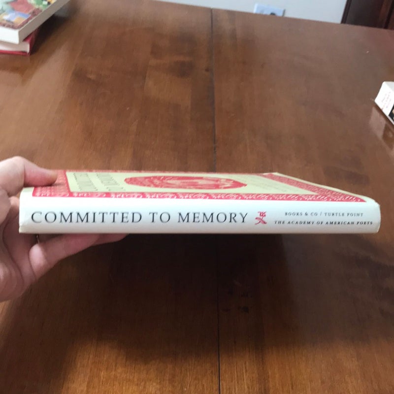 Committed to Memory by John Hollander, Hardcover | Pangobooks