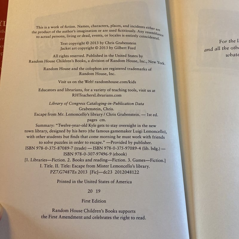 Escape from Mr. Lemoncello's Library by Chris Grabenstein