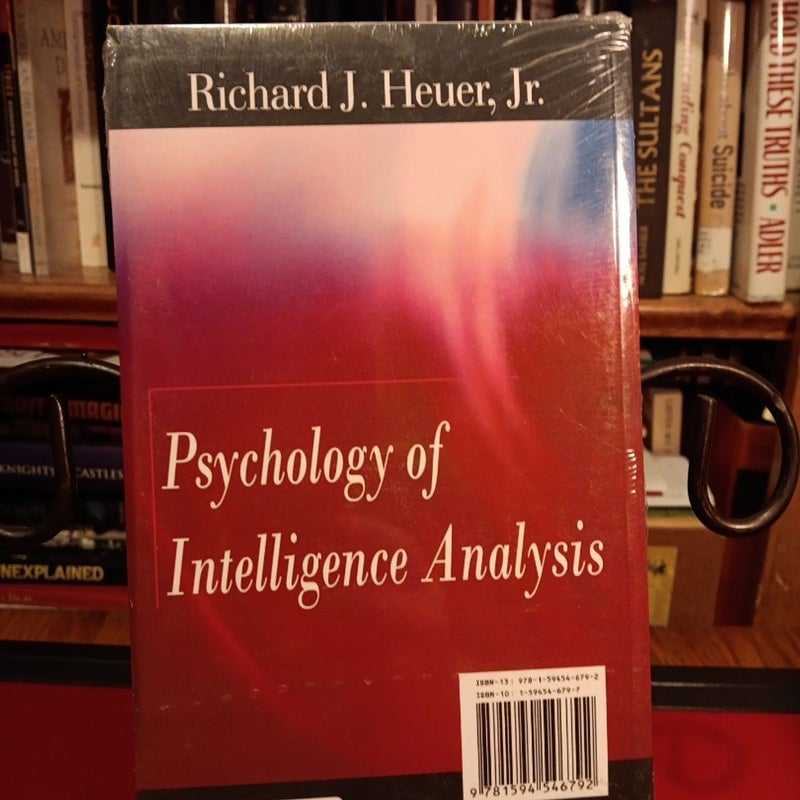 Psychology of Intelligence Analysis by Richard J. Heuer, Paperback ...