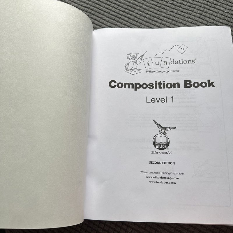 Fundations Student Composition Book 1 Second Edition by Barbara Wilson