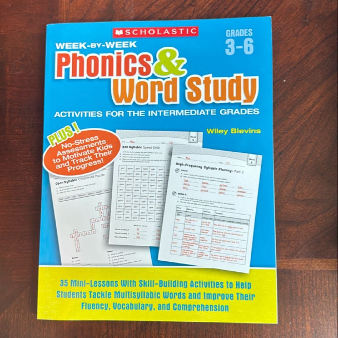 Week-By-Week Phonics and Word Study Activities for the Intermediate ...