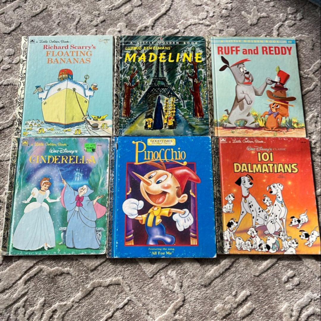 A Little Golden Book Bundle: Cinderella, Pinocchio, 101 Dalmations ...