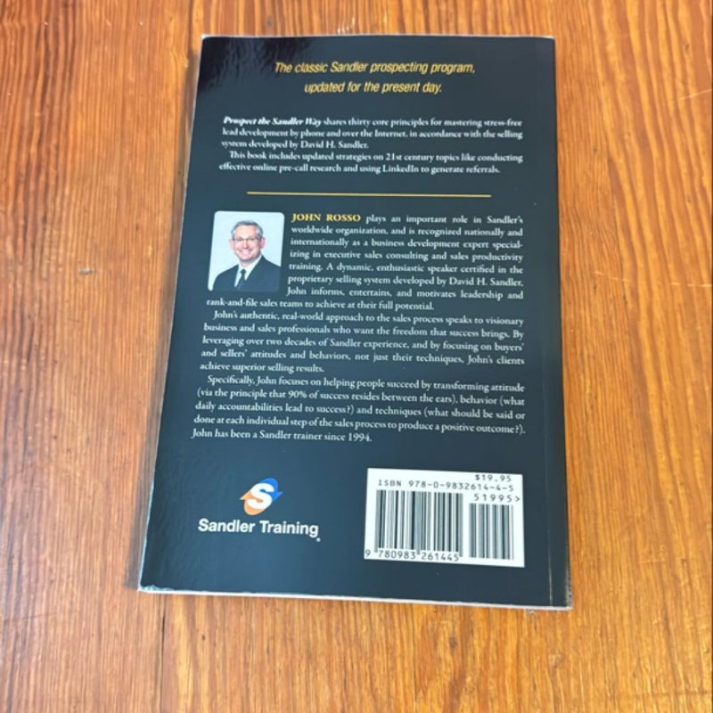Prospect the Sandler Way by Sandler Training, John Rosso