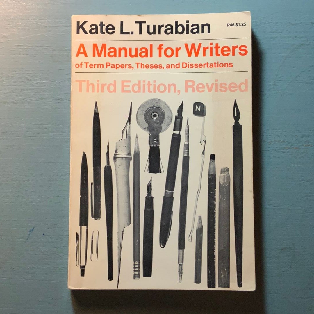 A Manual for Writers Third Edition by Kate L. Turabian, Paperback ...