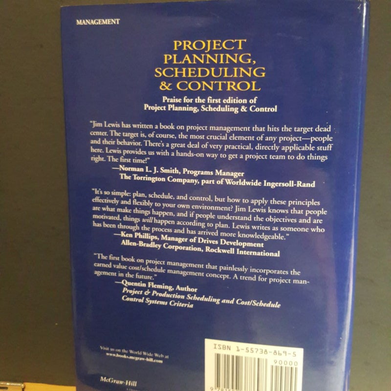 Project Planning, Scheduling and Control by James P. Lewis