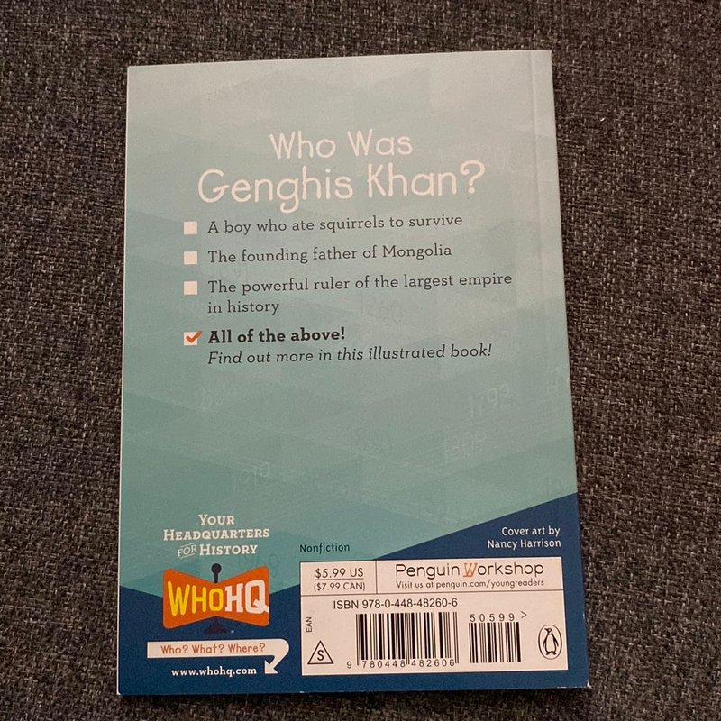 Who Was Genghis Khan? by Nico Medina, Who HQ