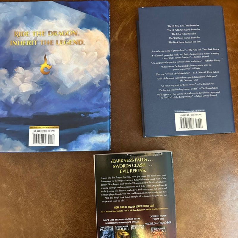 Eragon christopher paolini illustrated edition & eldest signed by ...