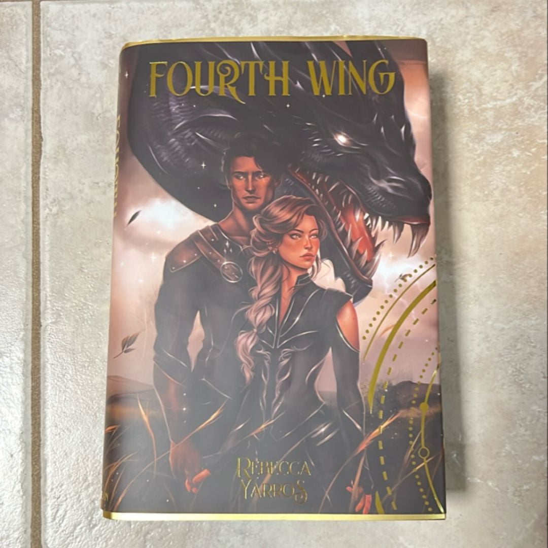Fourth Wing - SPRAYED EDGES w/ ADDITIONAL ART WORK DUST JACKET by ...