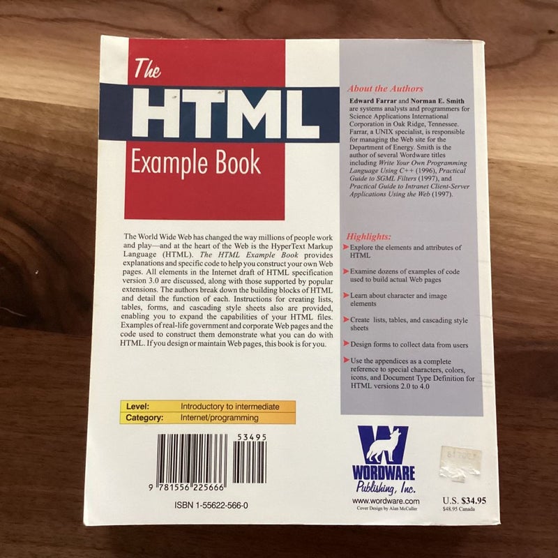 HTML Example Book by Ed Farrar, Paperback | Pangobooks
