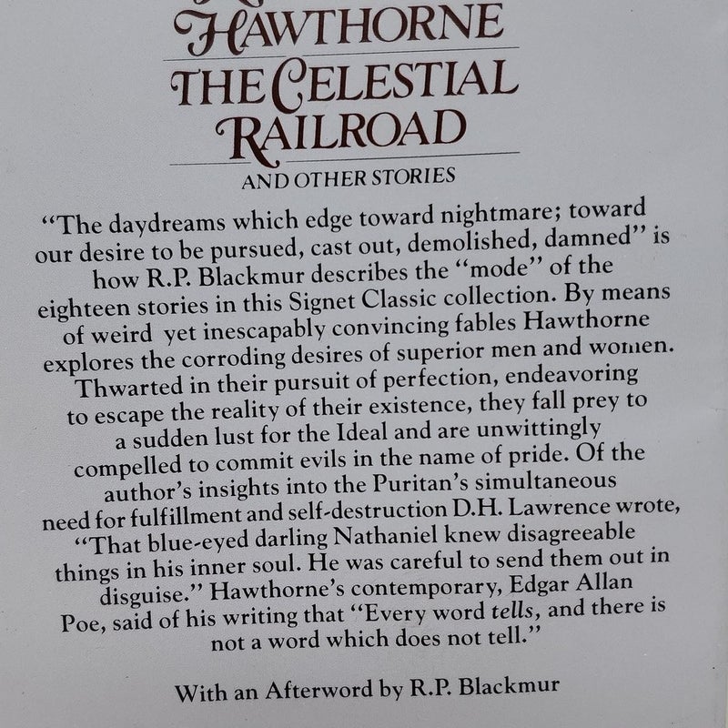 The Celestial Railroad and Other Stories by Nathaniel Hawthorne ...