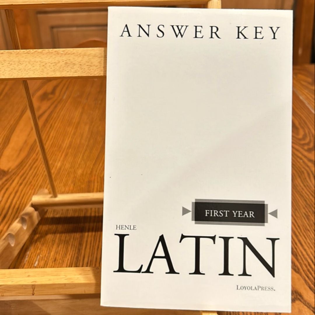 Henle Latin First Year Answer Key by Robert J. Henle