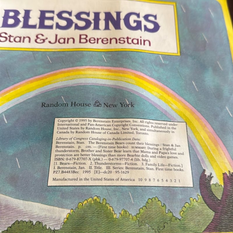 The Berenstain Bears Count Their Blessings by Stan Berenstain, Jan ...