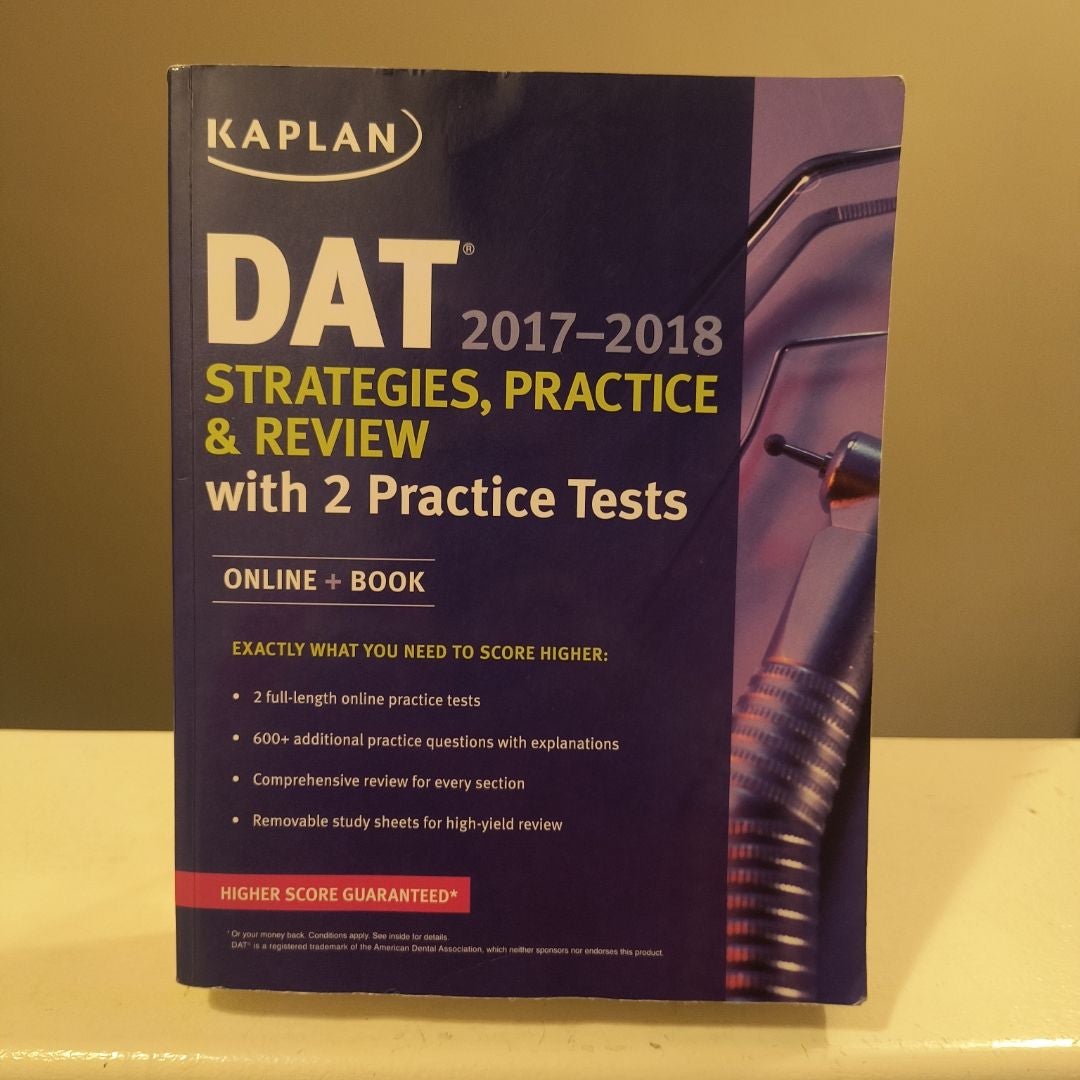 DAT 2017-2018 Strategies, Practice and Review with 2 Practice Tests by ...