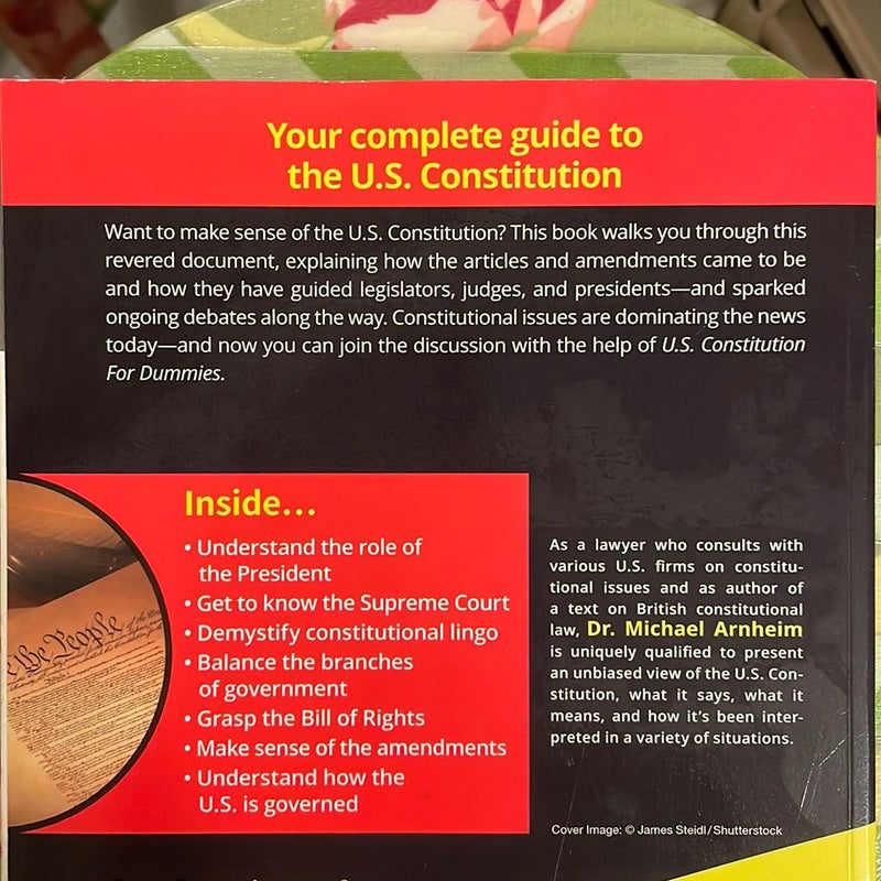 U. S. Constitution for Dummies by Michael Arnheim, Paperback | Pangobooks