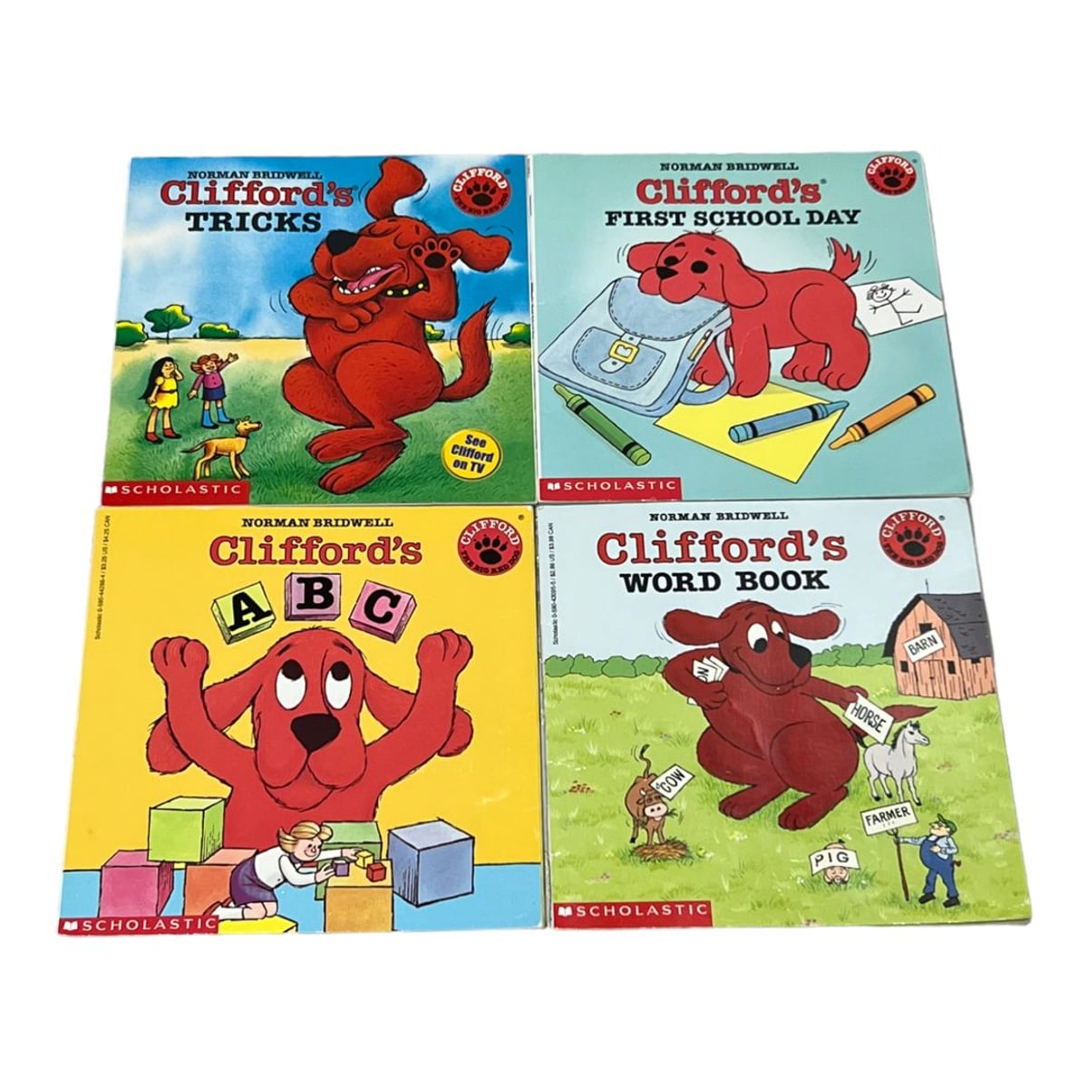 Lot of 4 Clifford the Big Red Dog Books by Norman Bridwell, Paperback ...