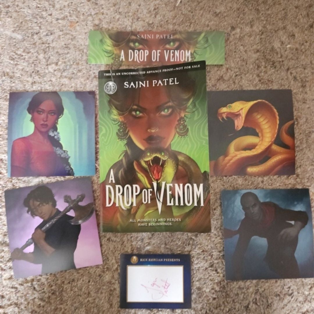 A drop of venom advance readers copy (ARC) with signed book plate, art ...