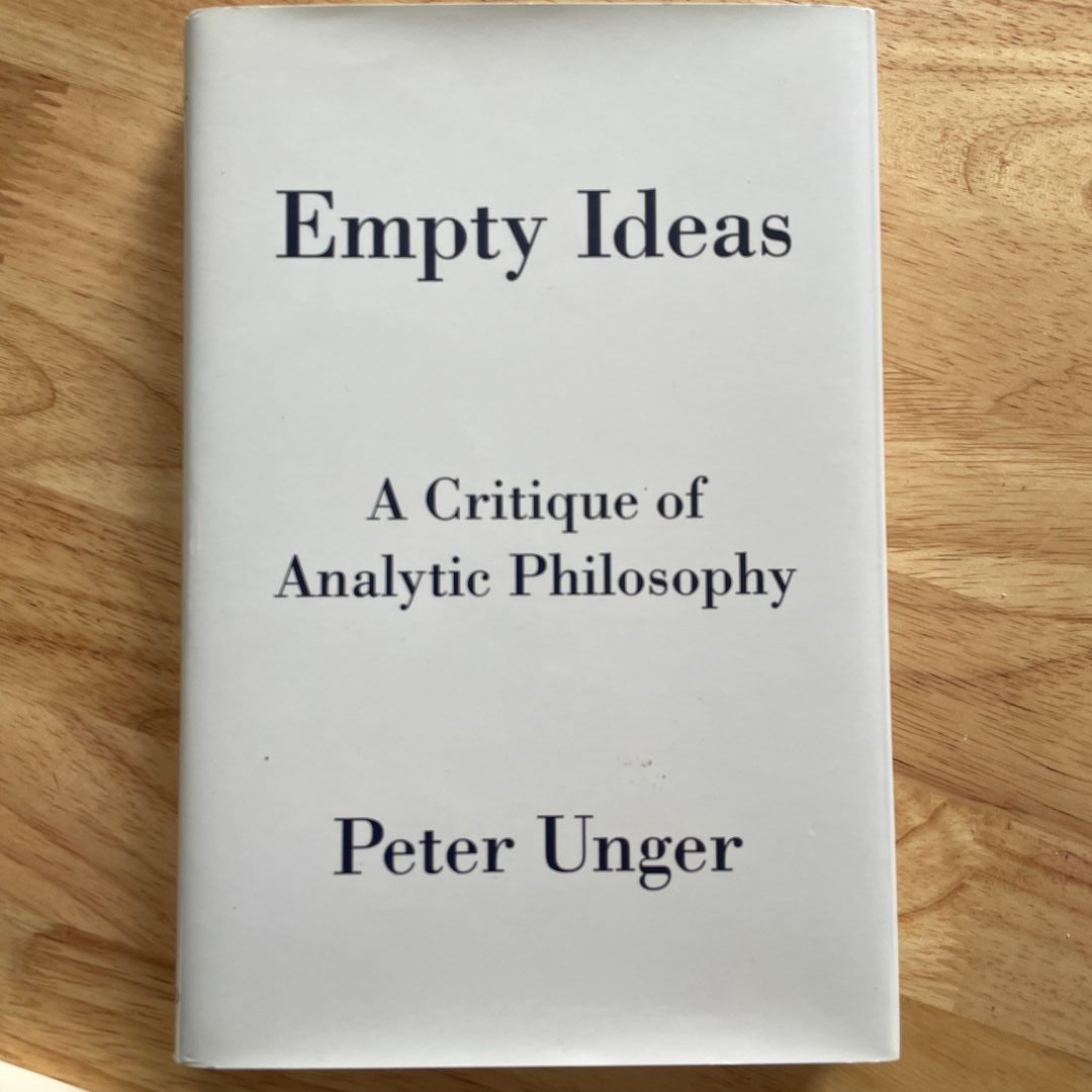 Empty Ideas by Peter Unger