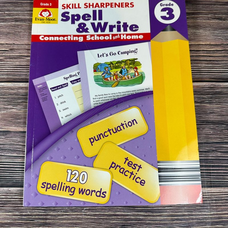 Skill Sharpeners Spell and Write Grade 3 by