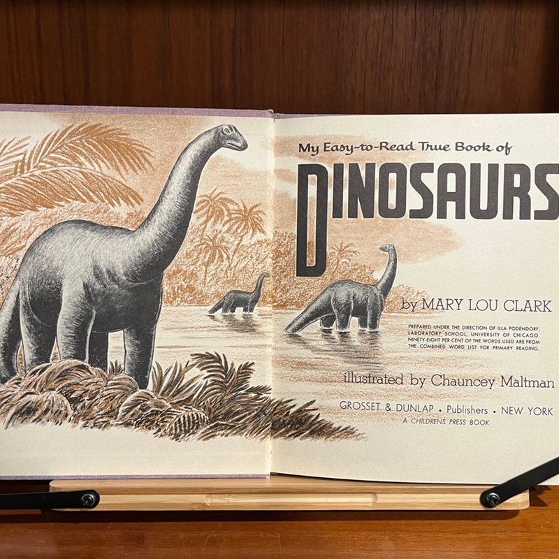 Vintage Children's Books - My Easy-to-Read True Book of Dinosaurs 1955 ...