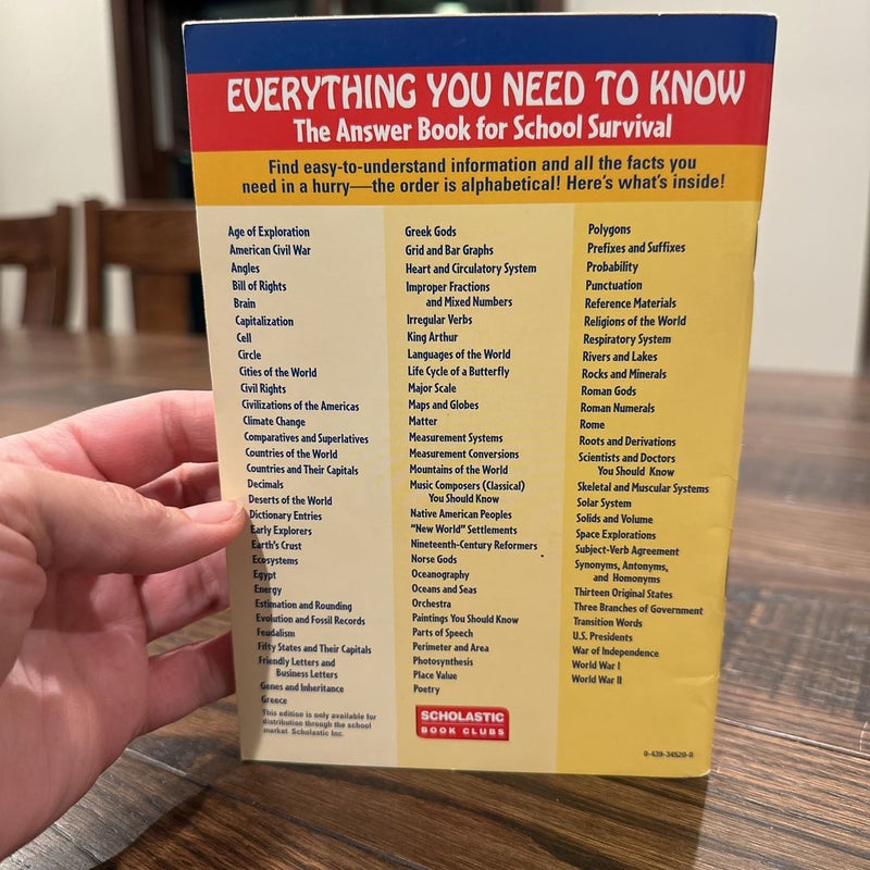Everything You Need to Know by Scholastic, Inc. Staff, Paperback ...