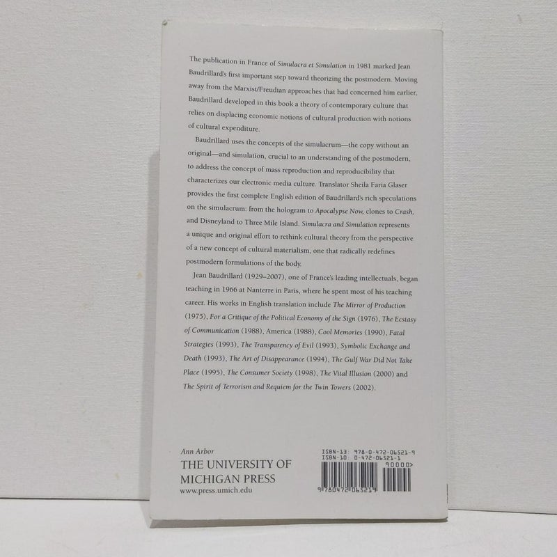 Simulacra and Simulation