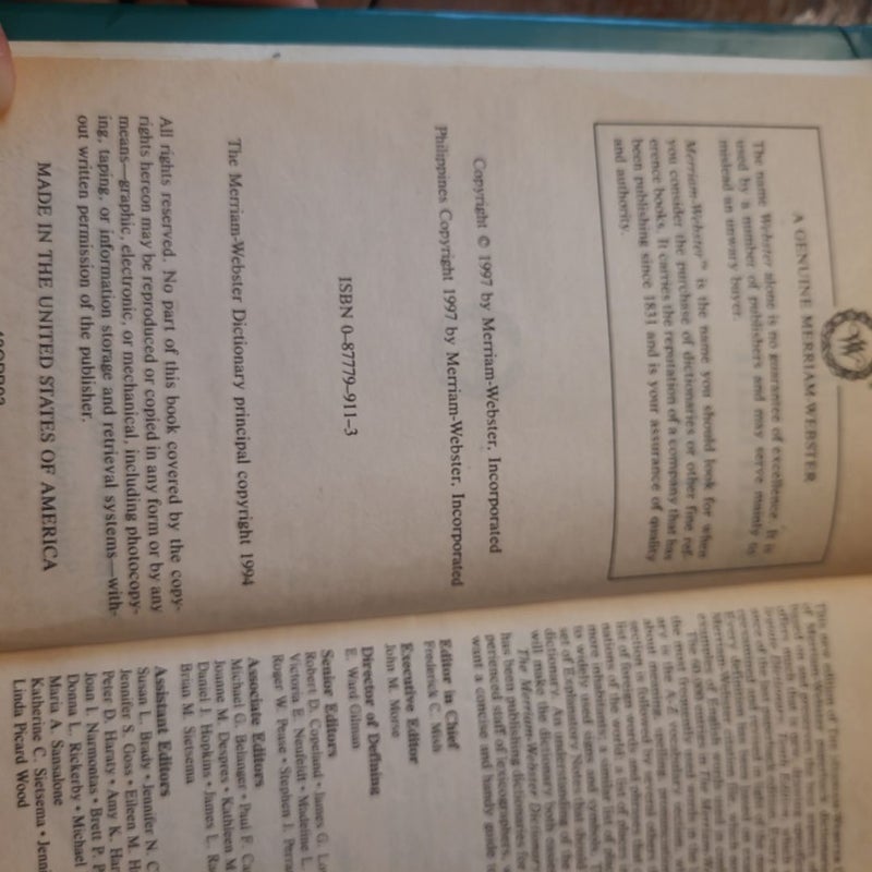 Merriam Webster Dictionary by Merriam-Webster, Inc. Staff