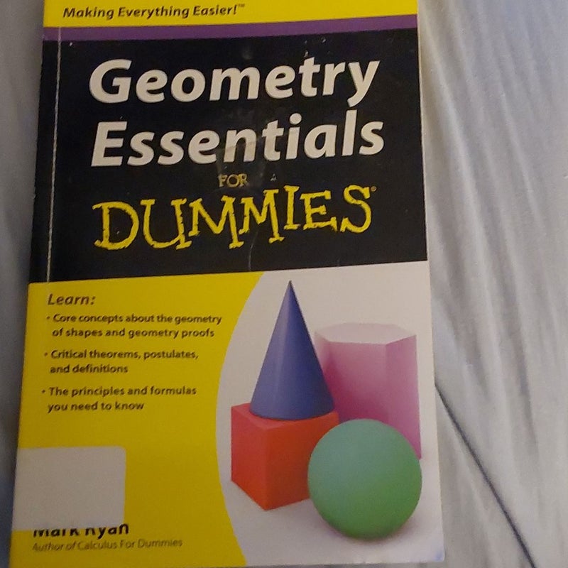Geometry Essentials for Dummies by Mark Ryan, Rachel Wetzsteon