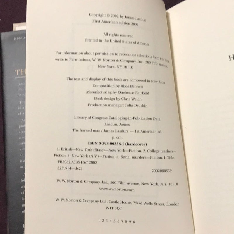 The Horned Man by James Lasdun