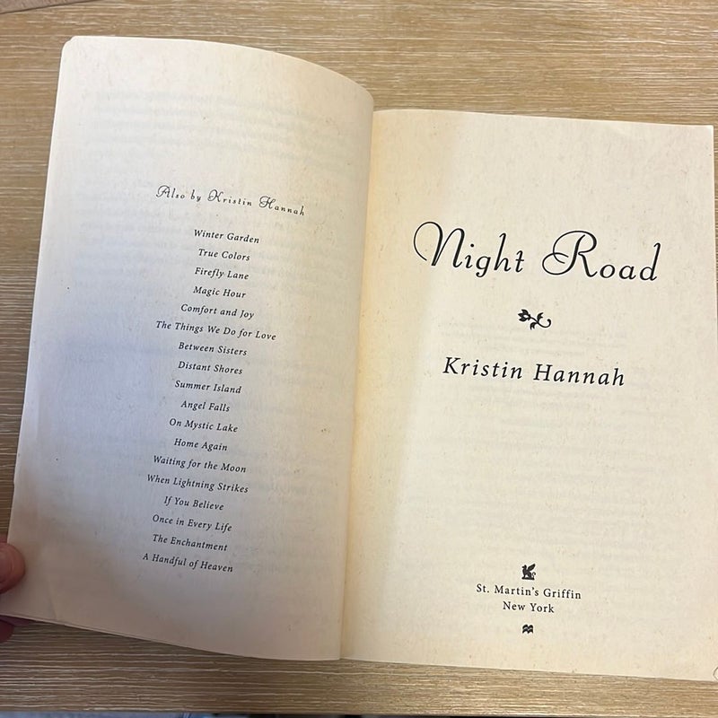 Night Road by Kristin Hannah, Paperback | Pangobooks
